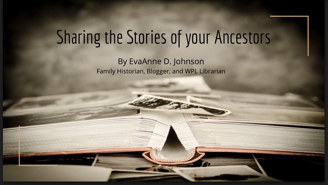 Sharing the Stories of your Ancestors (Part I) – The Family History ...